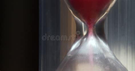 Hourglass Red Sand Is Falling Down Stock Footage Video Of Hour
