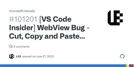 [vs code insider] webview bug cut copy and paste does not work anymore in fields · issue