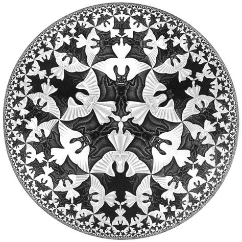 Plate With Birds And Stars By M C Escher Curso De Arte Ilusionista