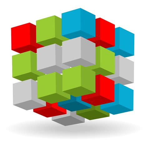 Vector For Free Use Abstract 3d Cubes