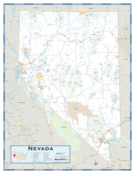 Nevada County Highway Wall Map By Mapsales