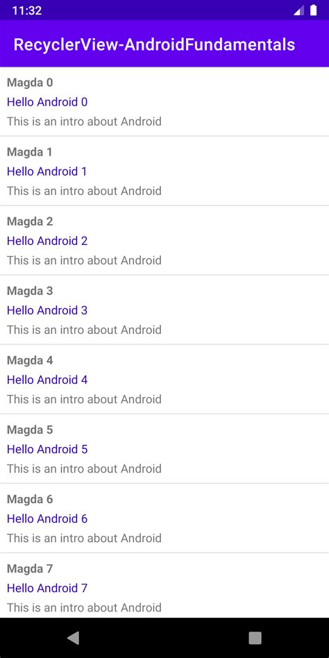 Recyclerview In Android Magda Miu