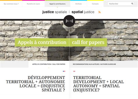 Cfp Jssj Territorial Developmentlocal Autonomyspatial Injustice Fhse News I University