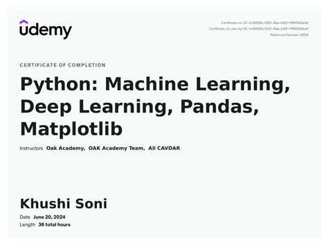 Khushi Soni On Linkedin Udemy Python Machinelearning Pandas