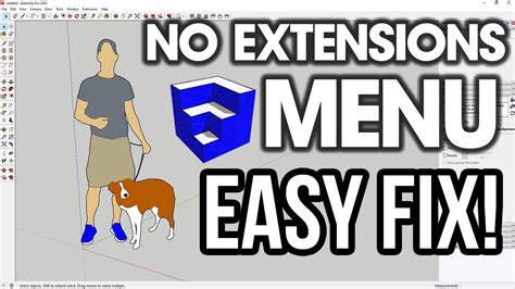 No Sketchup Extensions Menu Easy Fix Here Dezign Ark