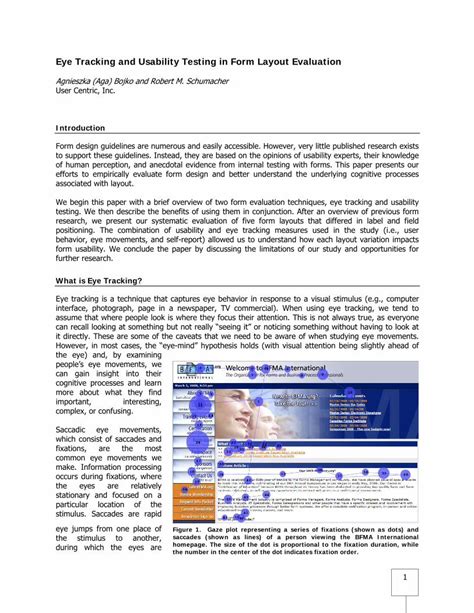 Pdf Eye Tracking And Usability Testing In Form Layout Evaluation Dokumen Tips