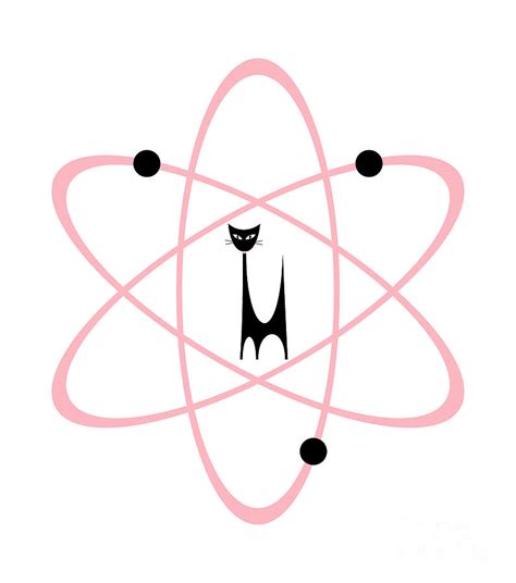 Atom Cat In Pink Transparent Background Digital Art By Donna Mibus Pixels