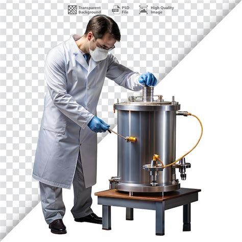 Scientist Working With A Laboratory Reactor Conducting An Experiment Premium Ai Generated Psd