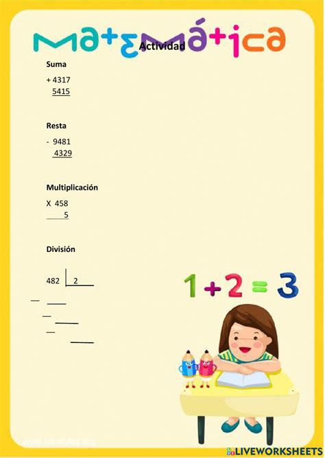 Operaciones Básicas Online Exercise For Tercero De Primaria Live