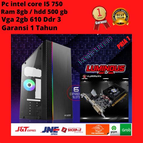 Jual PC GAMES PC DESAIN PC GRAFIK PC RENDER INEL I5 RAM 16GB VGA 4GB GARANSI RESMI Shopee