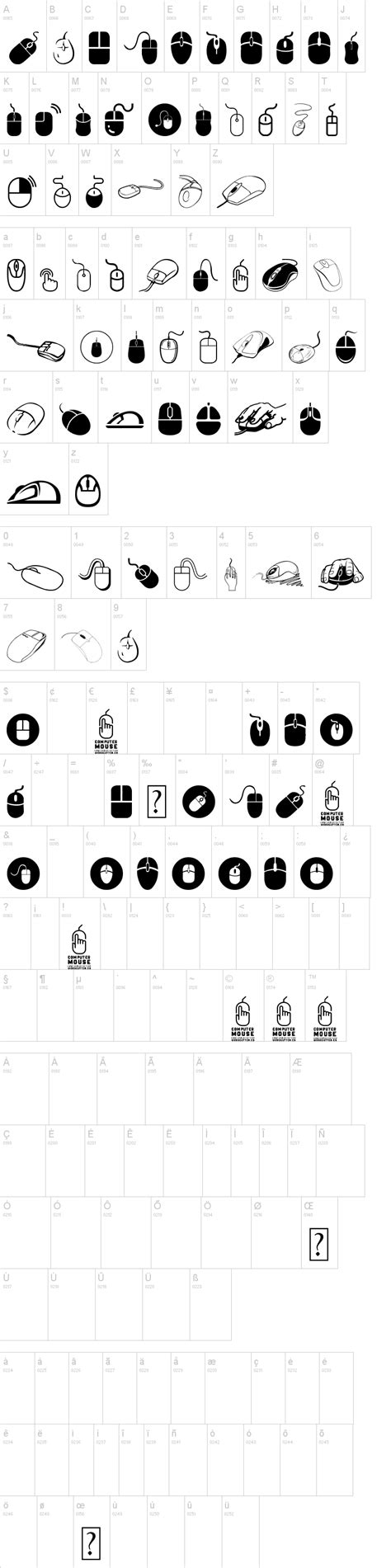 Computer Mouse Font