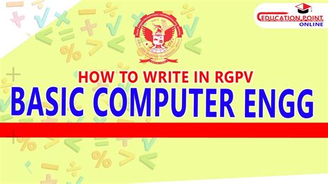 How To Write In Rgpv Basic Computer Engineering Youtube