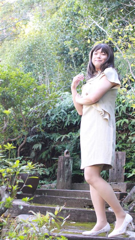 【女装撮影 Part2】～ツィードベージュ タイトワンピース～ 2022autumn 優子の女装ブログ始めました 楽天ブログ