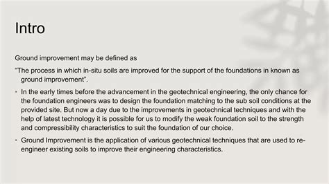 Ground Improvement Techniques Pptx