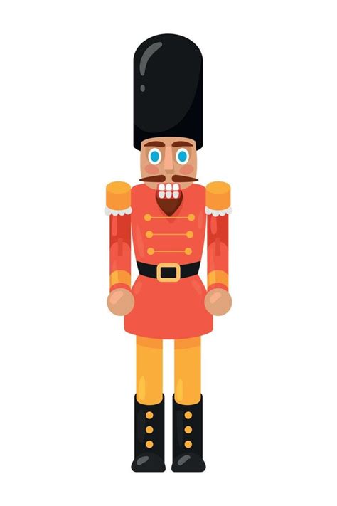 Nutcracker Soldier With Red Uniform 14015015 Vector Art At Vecteezy