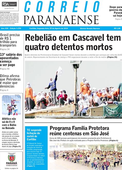 Jornal Correio Paranaense Edição 25082014 By Editora Jornal Do