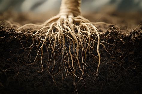 토양에 묻힌 식물