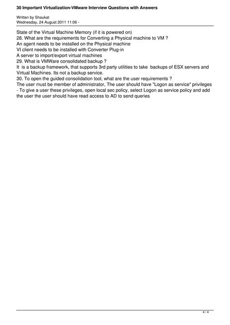 30 Important Virtualization Vmware Interview Questions With Answers