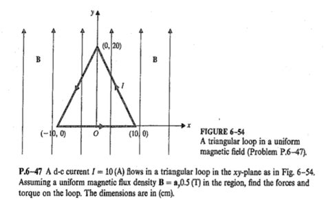 solved 0 20 1p 0 o figure 6 54 a triangular loop in a