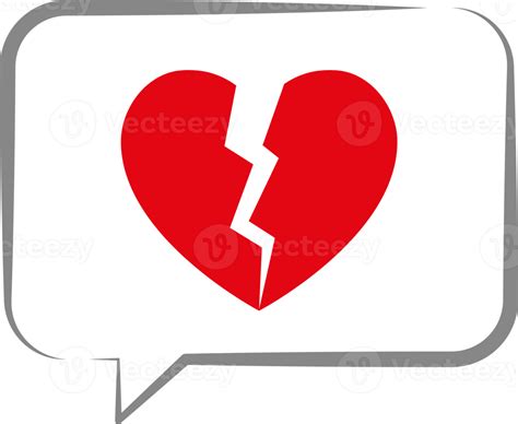 Speech Bubble With Broken Heart 12658229 Png