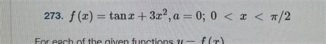 solved for each of the following functions find