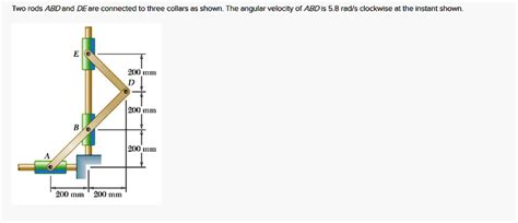 Solved A Determine The Angular Velocity Of De Round The Final