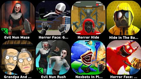 Nextbots In Playground Mod Hide In The Backroom Evil Nun Maze Grandpa And Granny Home Escape