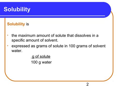 Solubility Ppt