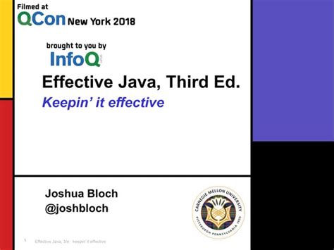 Effective Java Third Edition Keepin It Effective Ppt