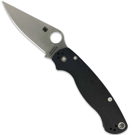 Spyderco Para Military 2 Black C81gp2 Pocket Knife — Adept Knives