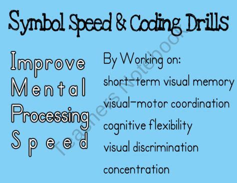 15 Best Processing Speed Activities Ideas Processing Speed Working Memory Improve Memory