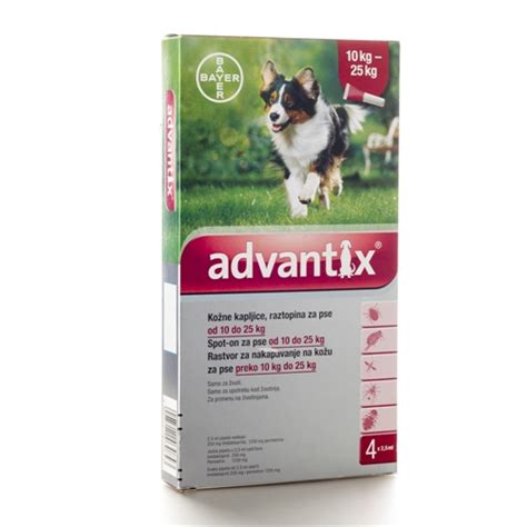 Advantix за кучета над 10 до 25 Kg