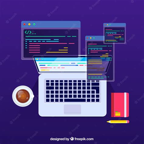 Premium Vector Programmers Concept With Flat Design
