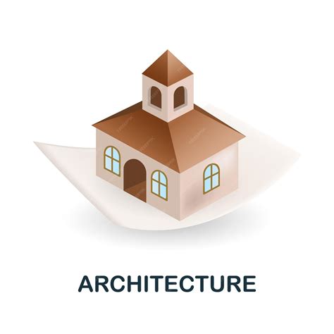 엔지니어링 컬렉션의 아키텍처 아이콘 3d 그림 웹 디자인 템플릿 인포그래픽 등을 위한 Creative Architecture