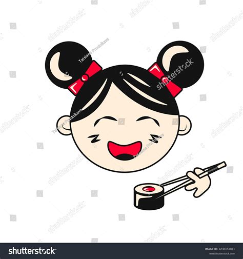 6 sex sushi cute dibujos animados personajes de comida asiática con caras stock vectors and