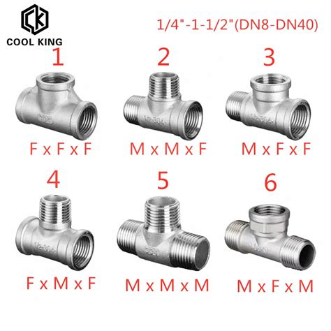 Dn8dn15dn40 Malemalefemale Threaded 3 Way Tee T Pipe Fitting 14 1