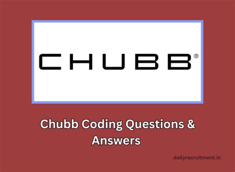Chubb Coding Questions And Solutions 2025 New Get Chubb Coding Questions