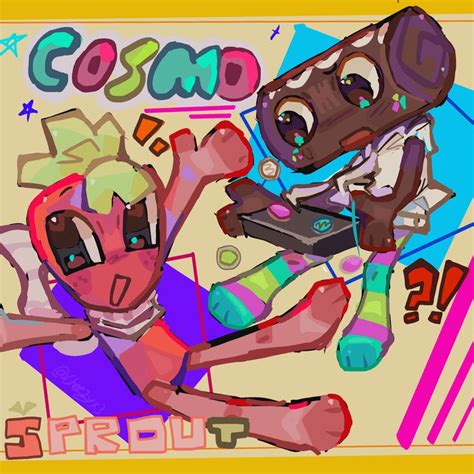 Sprout And Cosmo Poster [🍓🫔] Cute Drawings World Icon Dandy