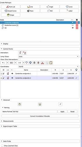 markup gui control via script support 3d slicer community