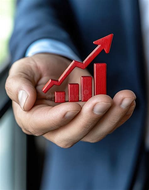 Growing Success Upward Trend Glowing Arrow Data Growth Futuristic