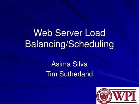 ppt web server load balancing scheduling powerpoint presentation