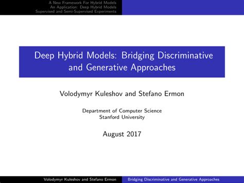 Ppt Deep Hybrid Models Bridging Discriminative And Generative