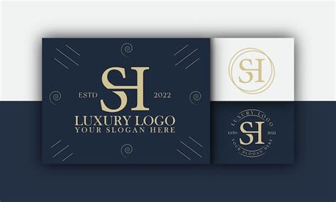 Premium Vector Luxury Monogram Initial Letter SH Logo Template