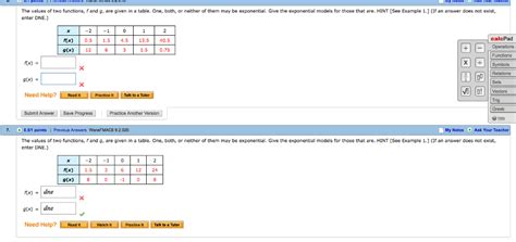solved the values of two functions fand g are given in a