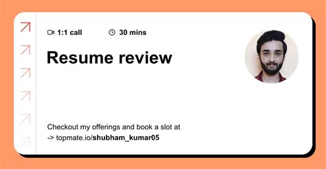 Resume Review With Shubham Kumar