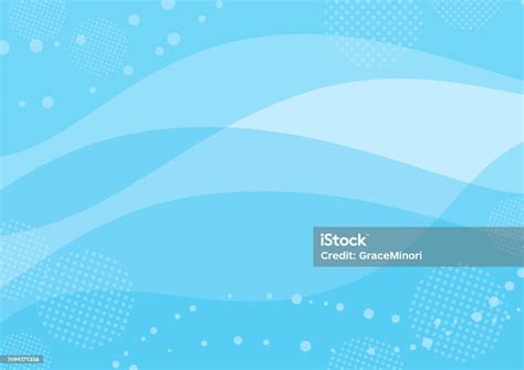 하프톤 점과 물결이 있는 추상적인 파란색 배경 벡터 그림 0명에 대한 스톡 벡터 아트 및 기타 이미지 0명 개념 곡선