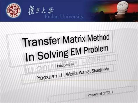 Ppt Transfer Matrix Method For Solving Em Problems In Multi Layer