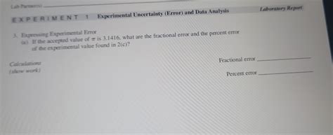 Solved c In an experiment to determine the value of π a Chegg