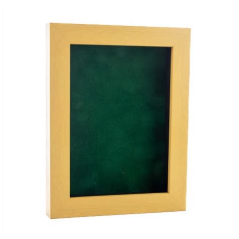 8x10 Shadow Box Frame Natural Wood 3 4 Depth Forest Green Suede Backing Uv Acrylic 8x10 Kroger