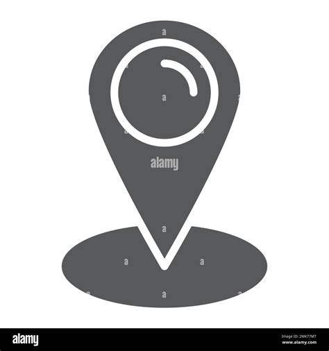 Location Glyph Icon Gps And Navigation Map Pin Sign Vector Graphics A Solid Pattern On A